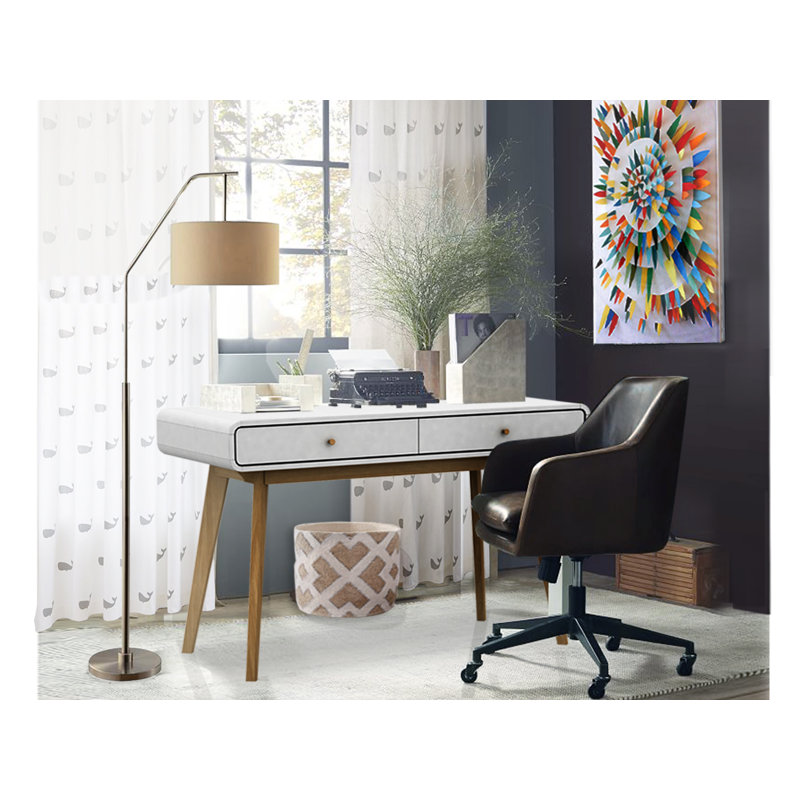 George Oliver Jenniya Writing Desk with Drawers & Reviews | Wayfair